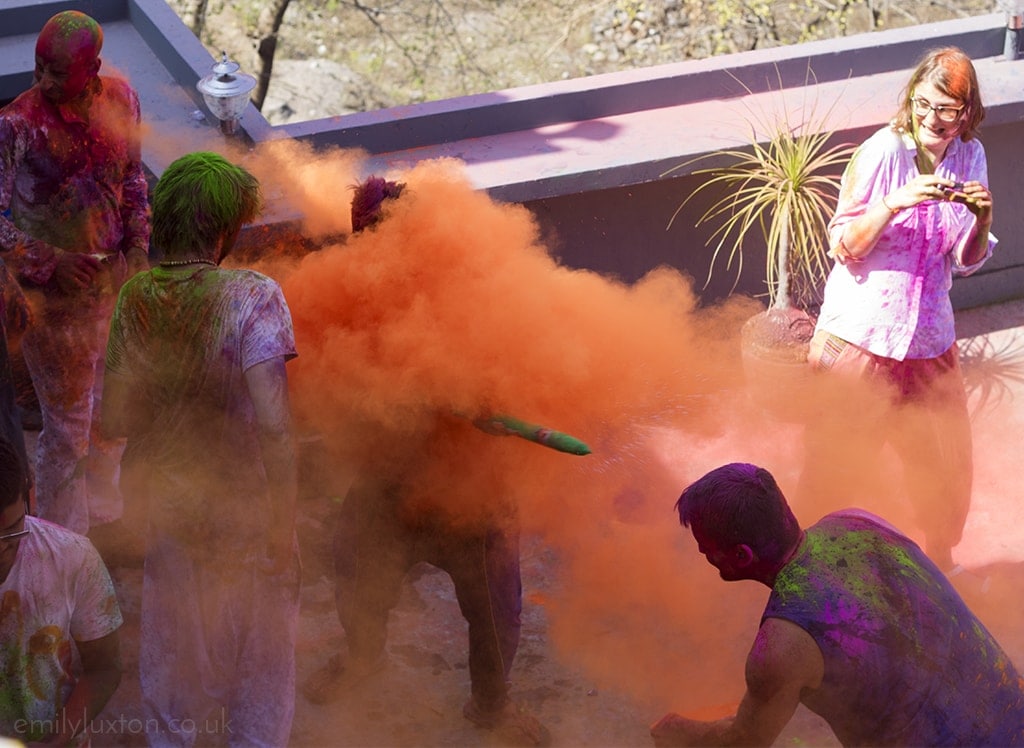 Celebrating Holi in Rishikesh